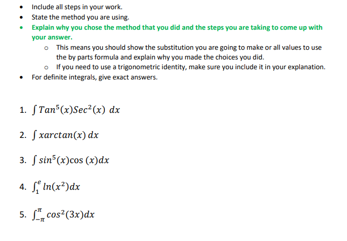 Solved - Include all steps in your work. - State the method | Chegg.com