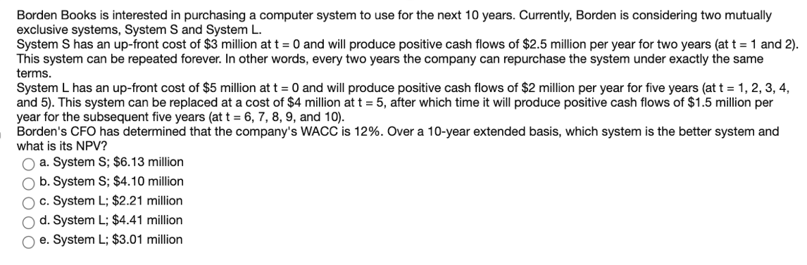 Solved Borden Books is interested in purchasing a computer | Chegg.com