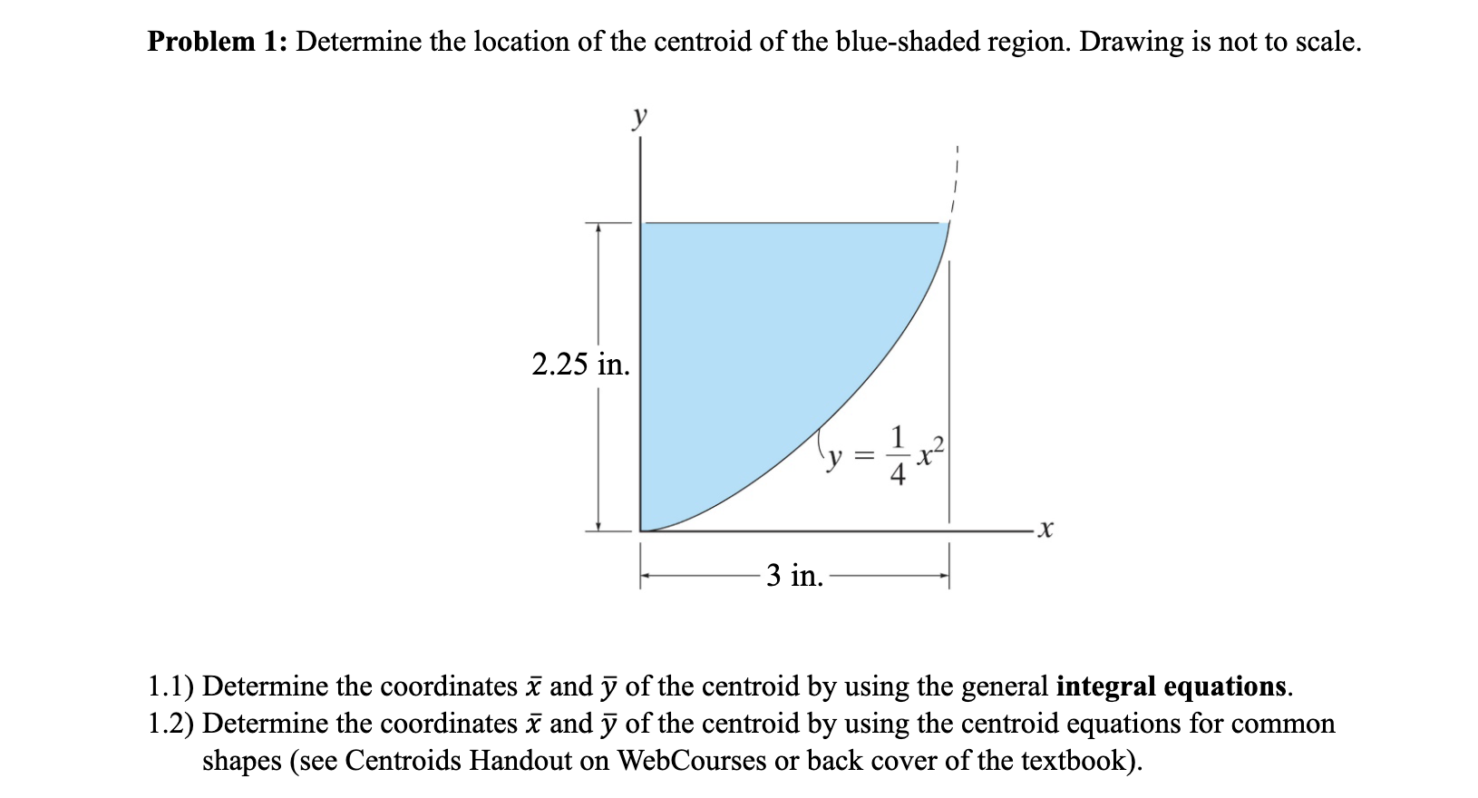 Solved Problem 1: Determine the location of the centroid of | Chegg.com