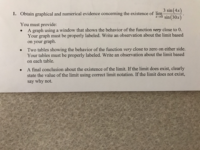 Solved Obtain graphical and numerical evidence concerning | Chegg.com
