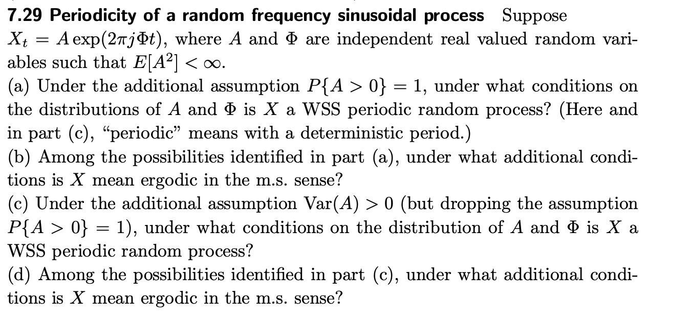 a > = 7.29 Periodicity of a random frequency | Chegg.com