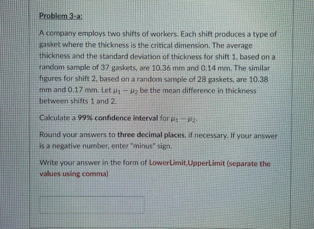 Solved Problem 3-a: A company employs two shifts of workers. | Chegg.com