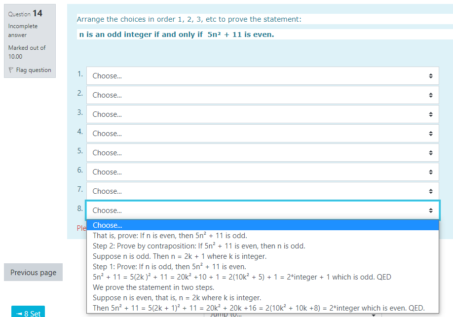 Solved Question 14 Incomplete answer Marked out of 10.00 | Chegg.com