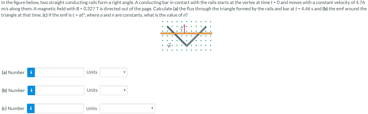 Solved In the figure below, two straight conducting rails | Chegg.com
