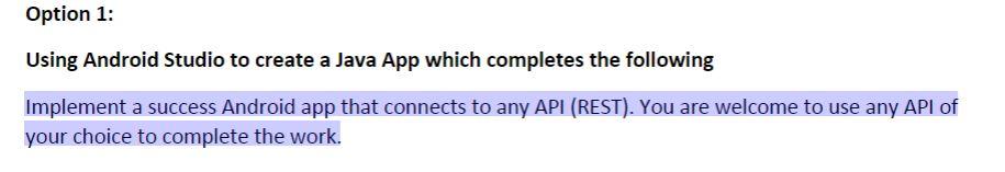 Solved Using Android Studio to create a Java App which | Chegg.com