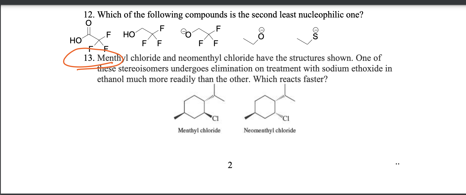 Solved Which of the following compounds is the second least | Chegg.com