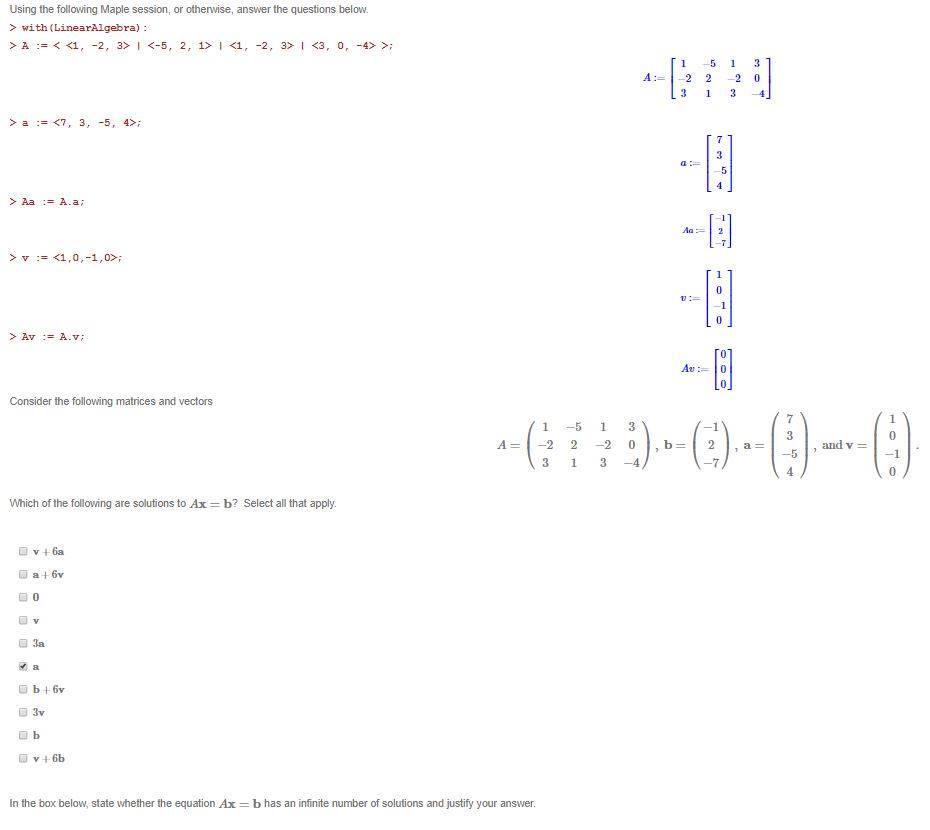 Solved Using the following Maple session, or otherwise, | Chegg.com