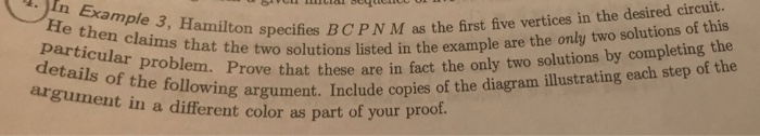 cular proithe two solutions listed in the example are | Chegg.com