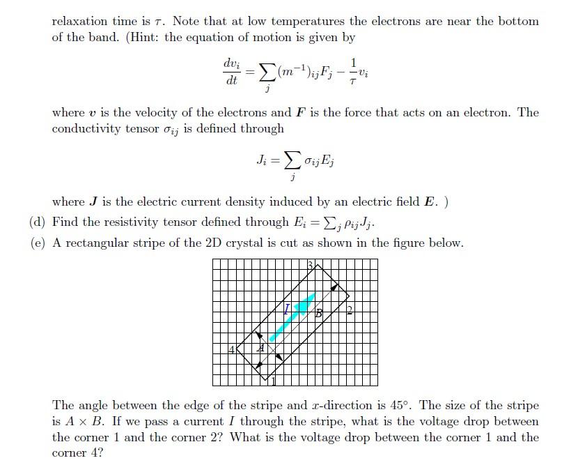 Solved Conductivity of a semiconductor with rectangular | Chegg.com