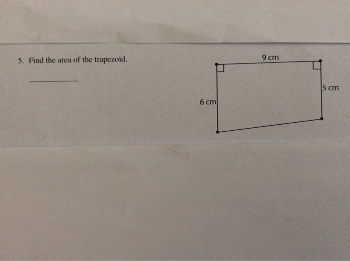 Solved Find the area of the trapezoid. _____ | Chegg.com