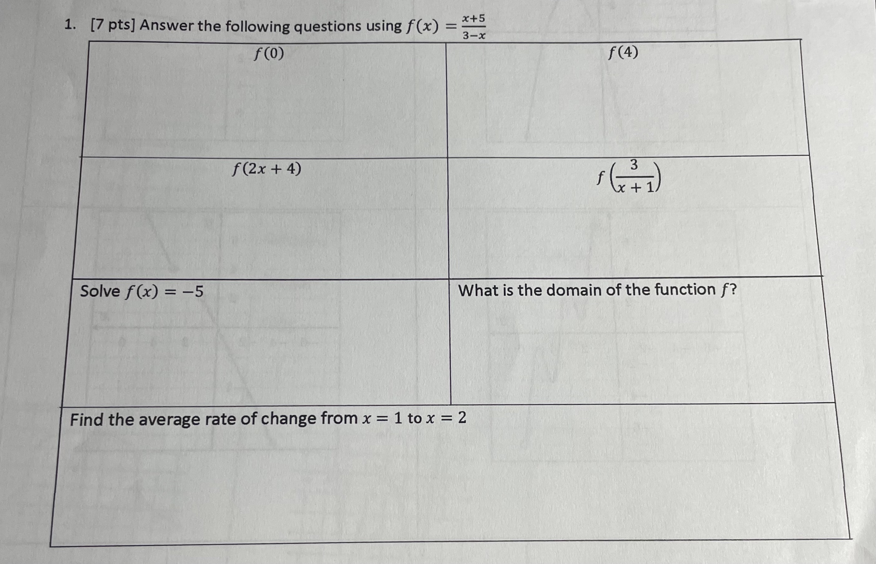 Solved 1. [7 pts] Answer the following questions using | Chegg.com