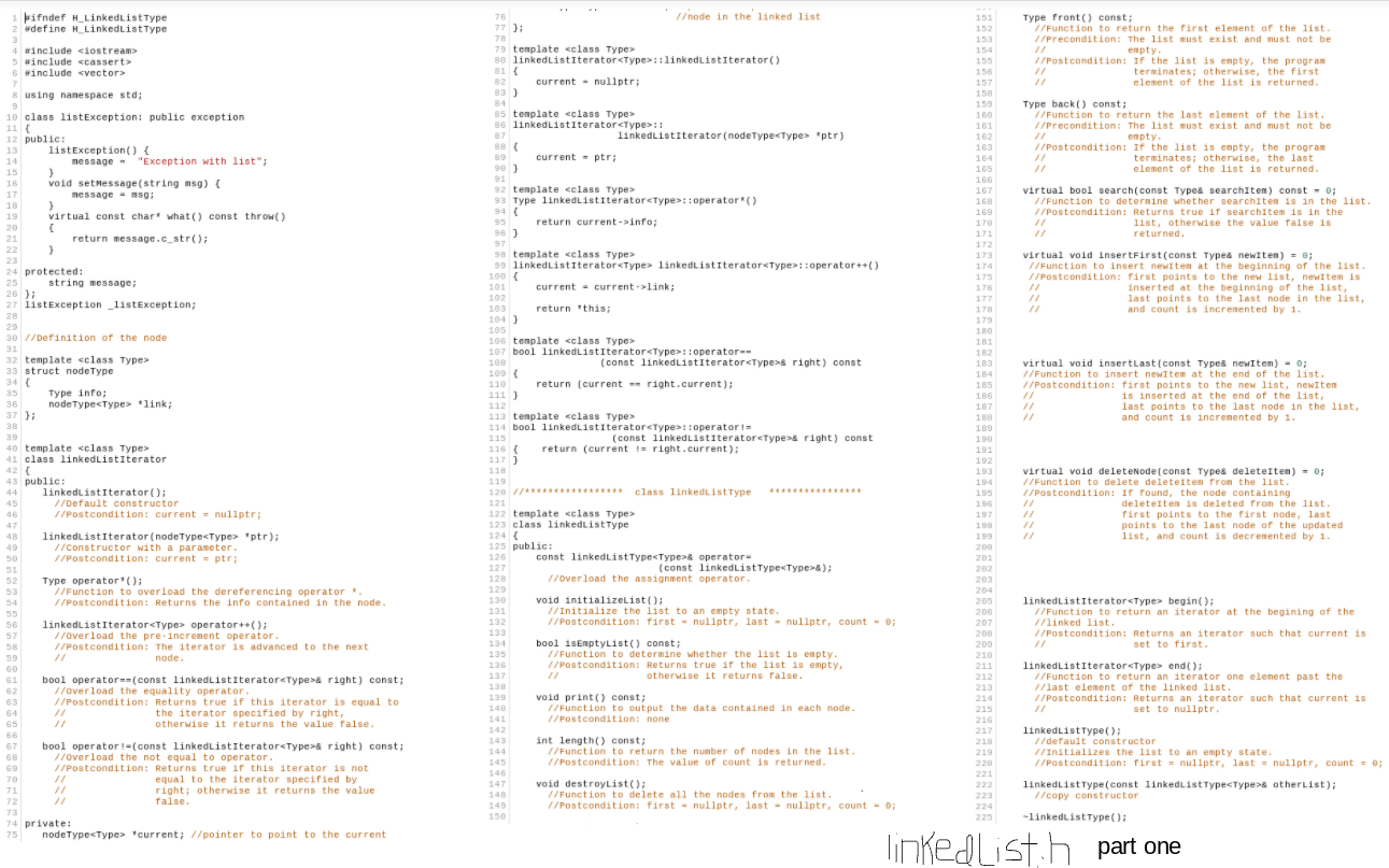 Solved Linked List Operations LinkedListType, | Chegg.com
