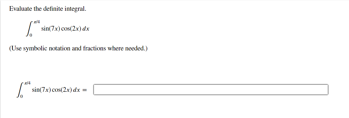 Solved Evaluate the definite | Chegg.com