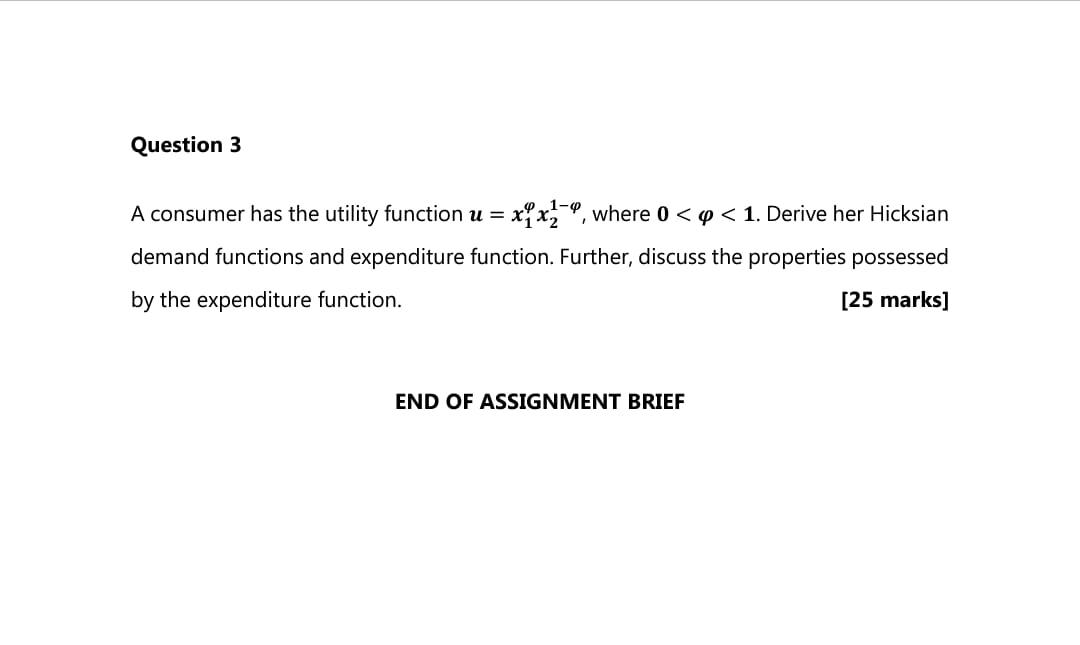 Solved A consumer has the utility function u=x1φx21−φ, where | Chegg.com