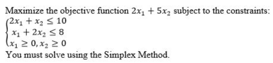 Solved Maximize The Objective Function 2x1 5x2 Subject To