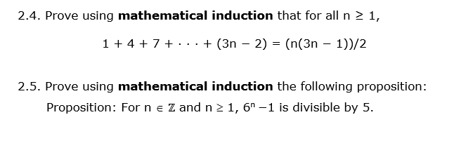 Solved 2.4. Prove using mathematical induction that for all | Chegg.com