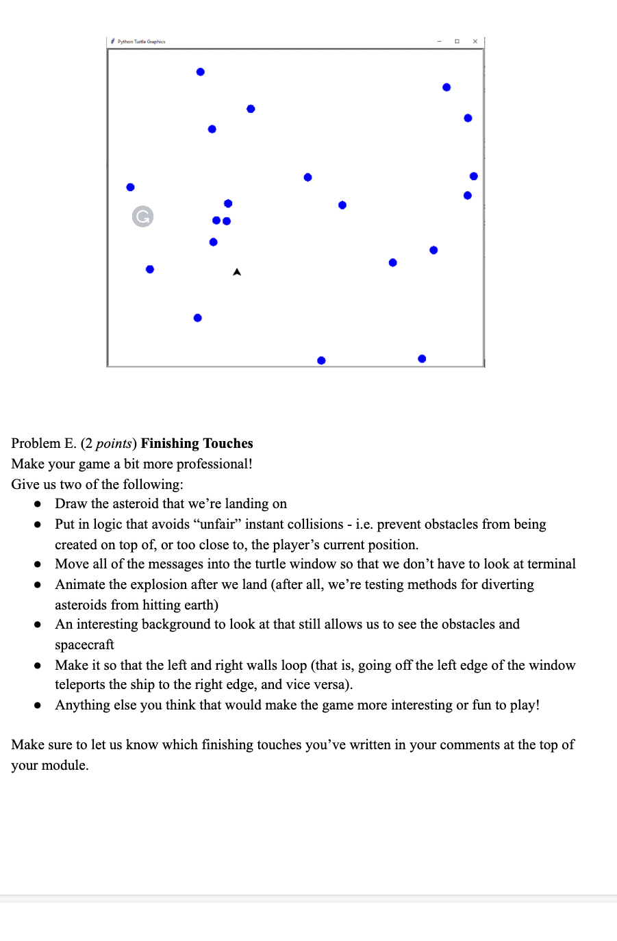 Problem A. (10 points) Simulating Gravity To get you | Chegg.com