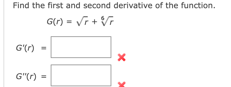 Solved Find The First And Second Derivative Of The Function