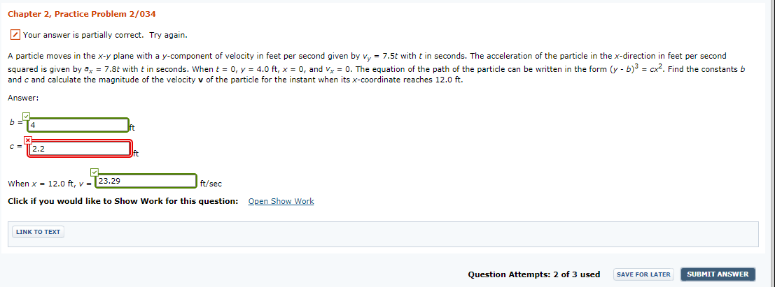 Solved Chapter 2, Practice Problem 2/034 Your answer is | Chegg.com