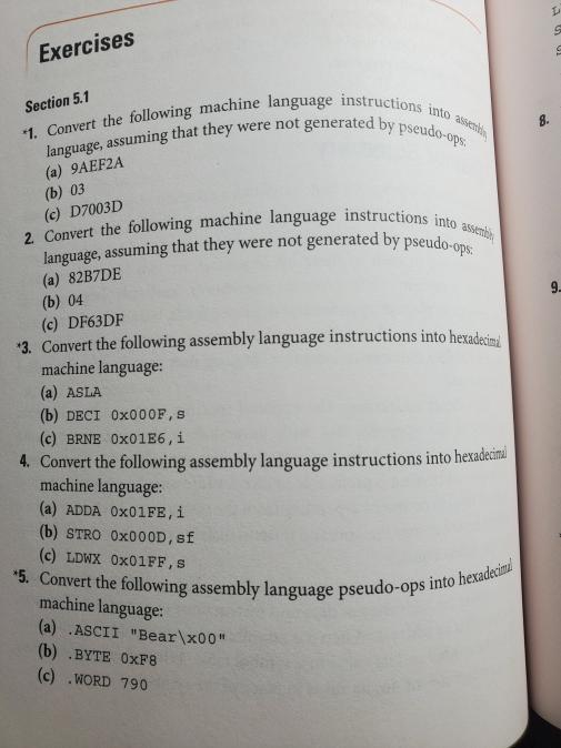 Solved Exercises Section 5.1 into 8. (a) 9AEF2A (b) 03 (c) | Chegg.com