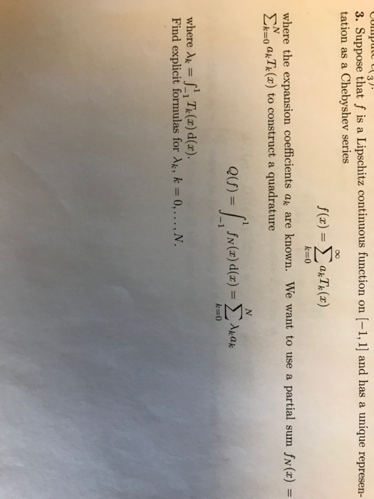 Solved 3. Suppose that f is a Lipschitz continuous function | Chegg.com