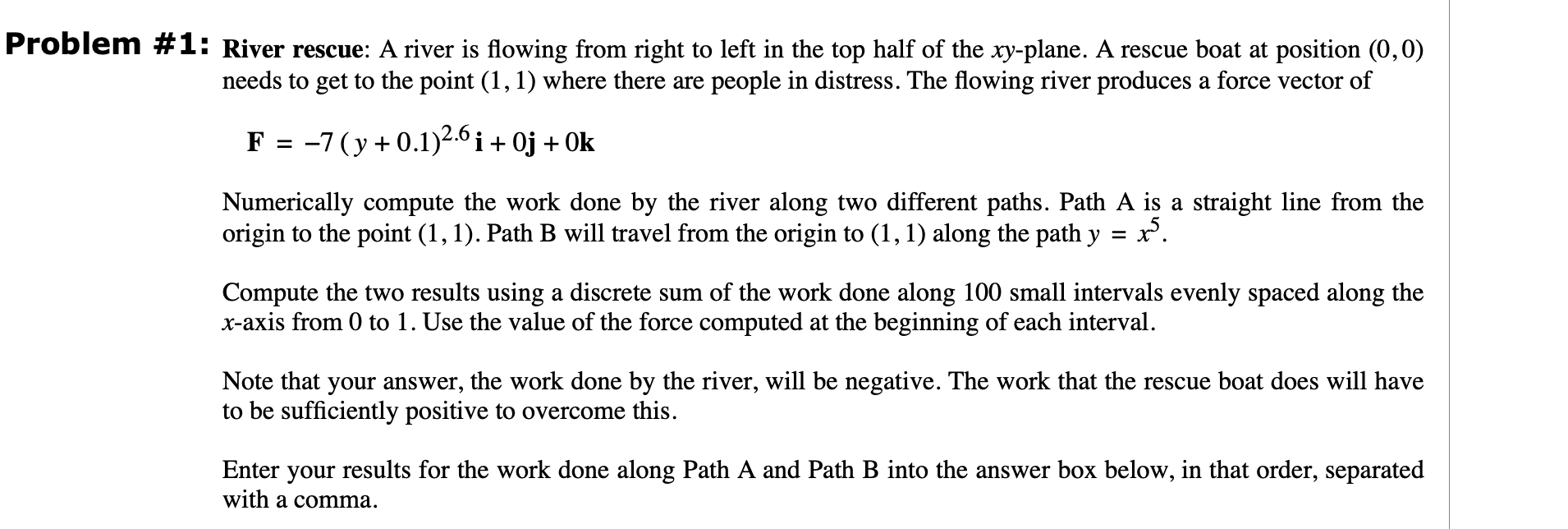 Solved : River rescue: A river is flowing from right to left | Chegg.com