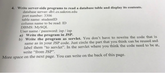 Solved 1. Short Answers. How is JSP related to servlet? What | Chegg.com