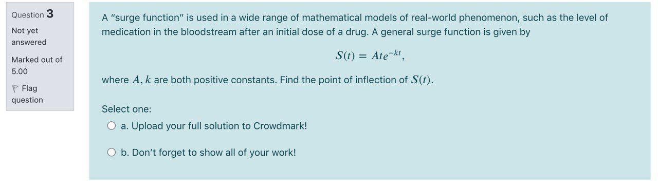 Solved Question 3 A "surge function" is used in a wide range | Chegg.com