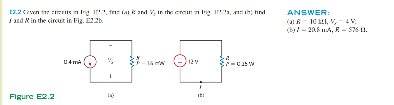 Solved E2.3 The power absorbed by Gx in Fig. E2.3 is 50 mW. | Chegg.com