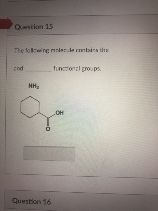 Solved Question 15 The following molecule contains the and | Chegg.com