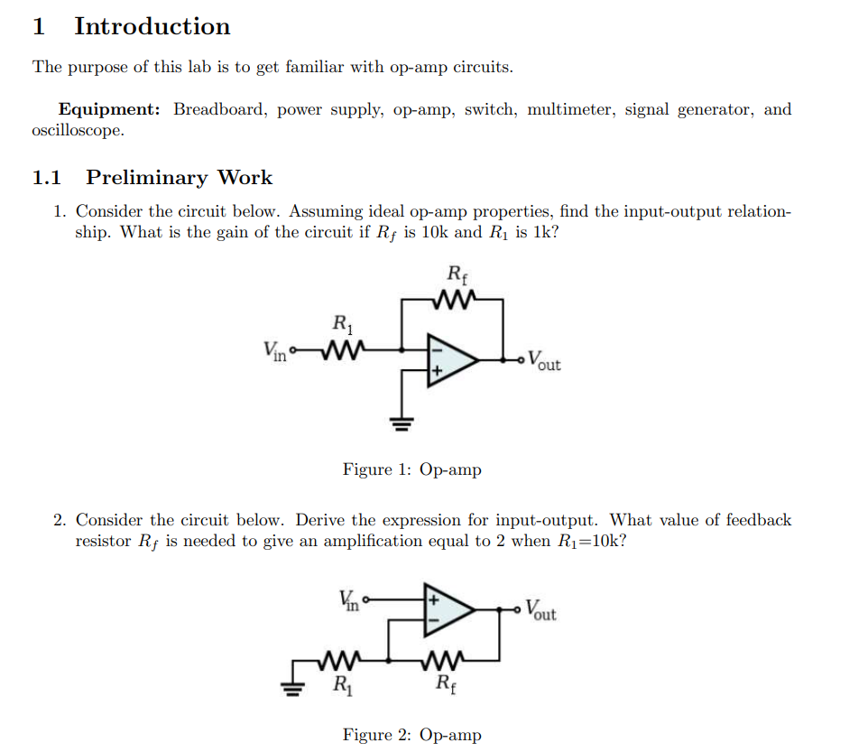 Solved 1 Introduction The purpose of this lab is to get | Chegg.com