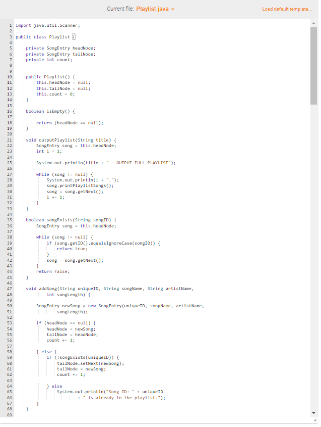13.7 LAB: Program: Playlist with ArrayList *You will | Chegg.com
