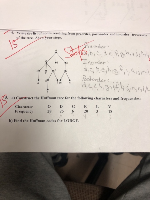 Solved 4. Write the list of nodes resulting from preorder, | Chegg.com