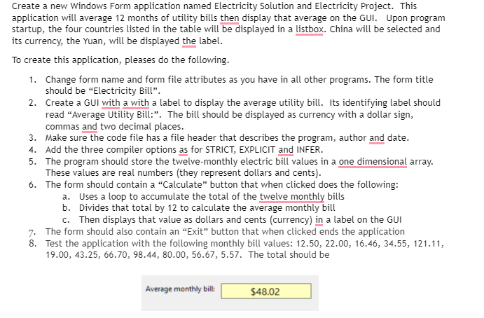 Solved Create a new Windows Form application named | Chegg.com
