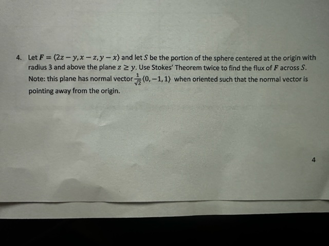 Solved Let F = and let S be the portion of | Chegg.com