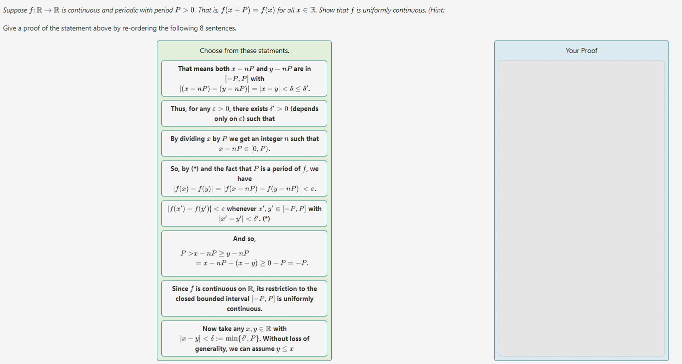 Solved Suppose f:R→R is continuous and periodic with period | Chegg.com