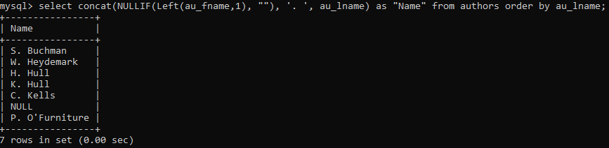 Solved MySQL help. Q6:List the author names in the form | Chegg.com