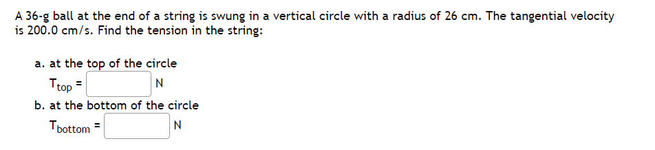 Solved A 36−g ball at the end of a string is swung in a | Chegg.com