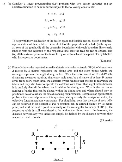 Solved 3 A Consider A Linear Programming Lp Problem 9258