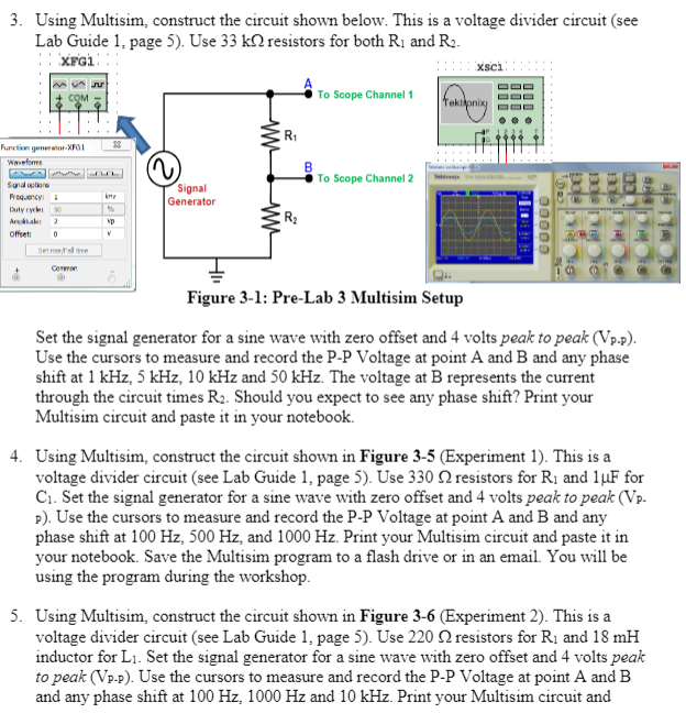Solved 3 Using Multisim Construct The Circuit Shown Below 
