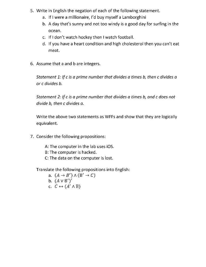 Solved CSCI 34000: Discrete Structures Assignment 1 Due: | Chegg.com