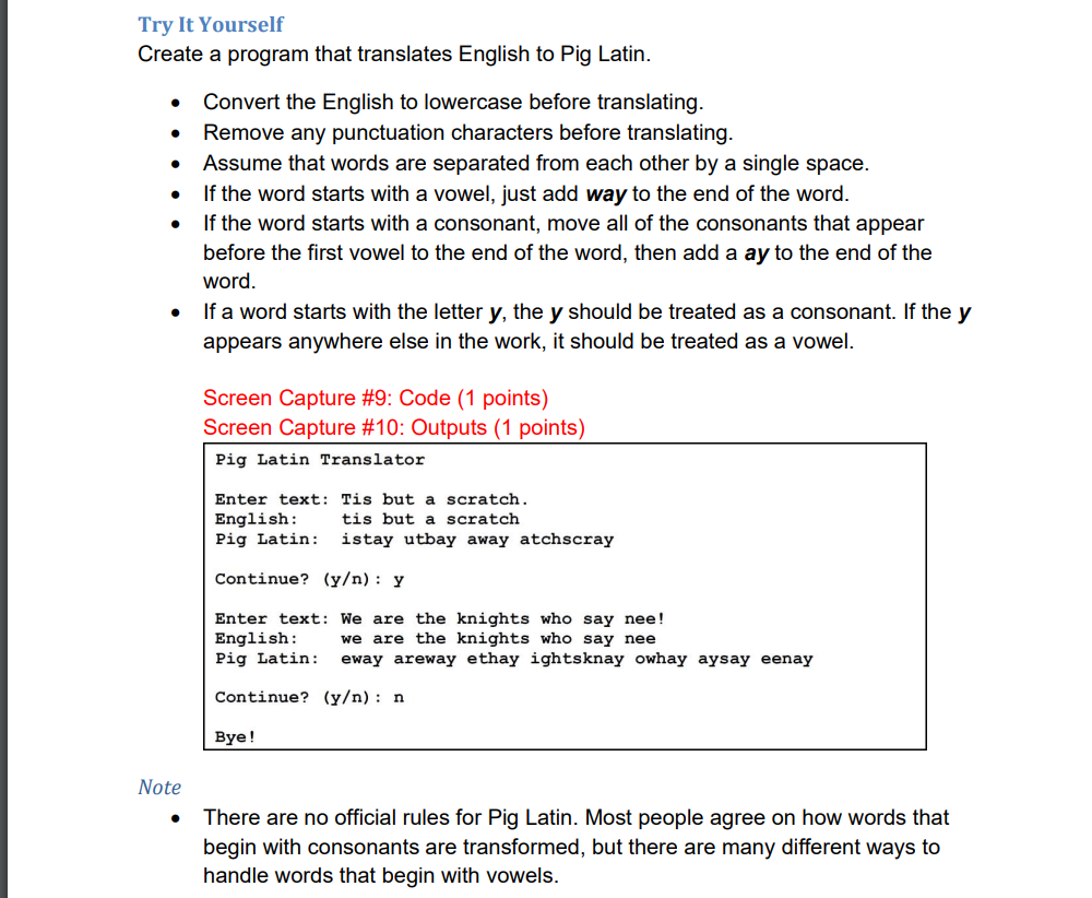 Solved Try It Yourself Create a program that translates | Chegg.com
