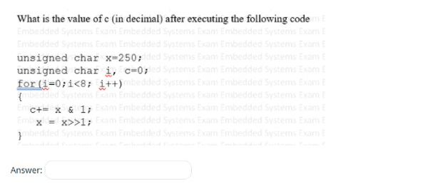 Solved What is the value of c (in decimal) ﻿after executing | Chegg.com