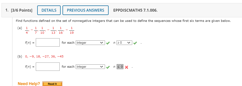 Solved 1. [3/6 Points] DETAILS PREVIOUS ANSWERS EPPDISCMATH5 | Chegg.com