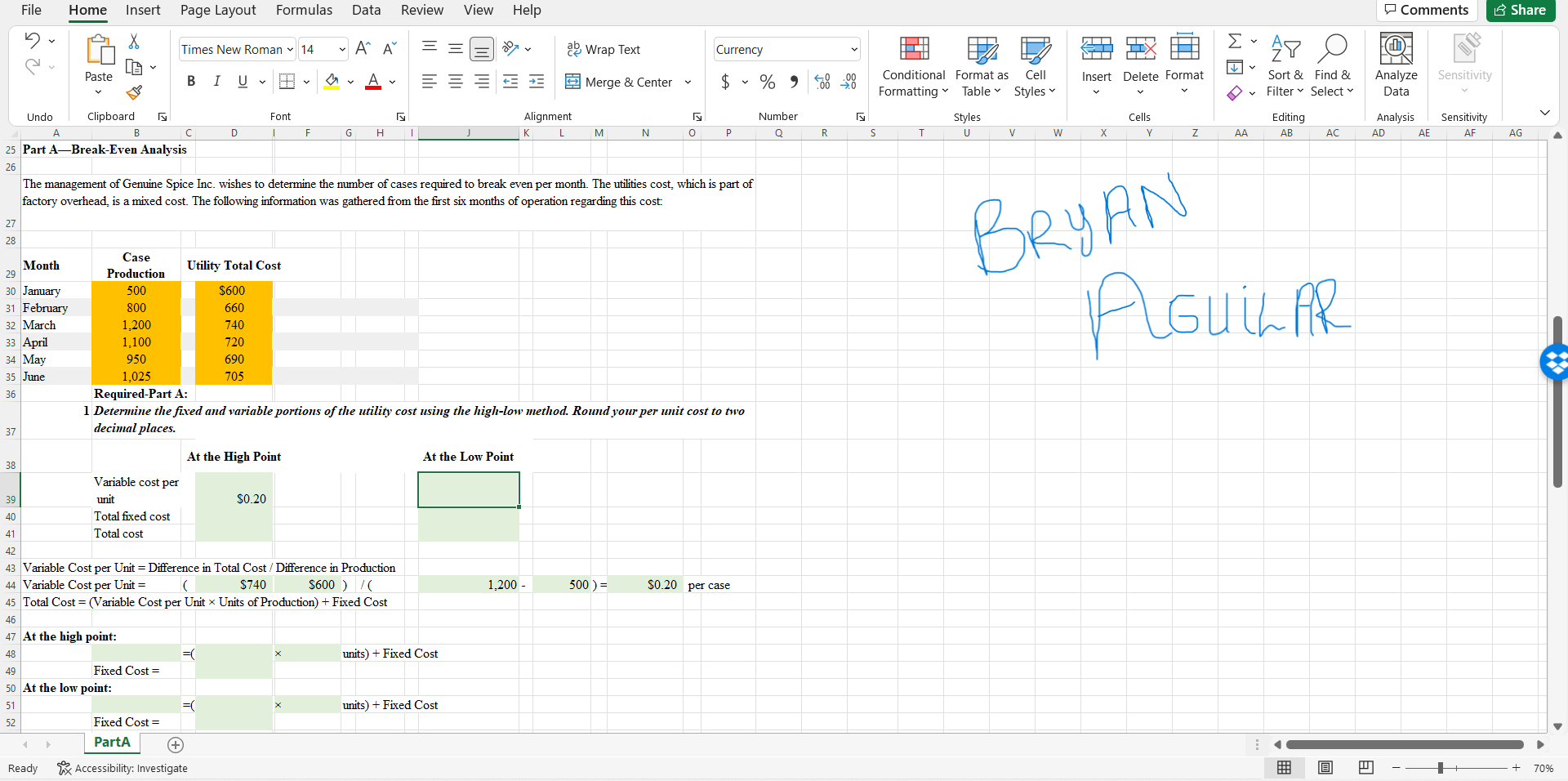 Solved File Home Insert Page Layout Formulas Data Review | Chegg.com