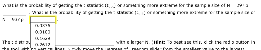 Solved 5. The t statistic, the t distribution, and sample | Chegg.com