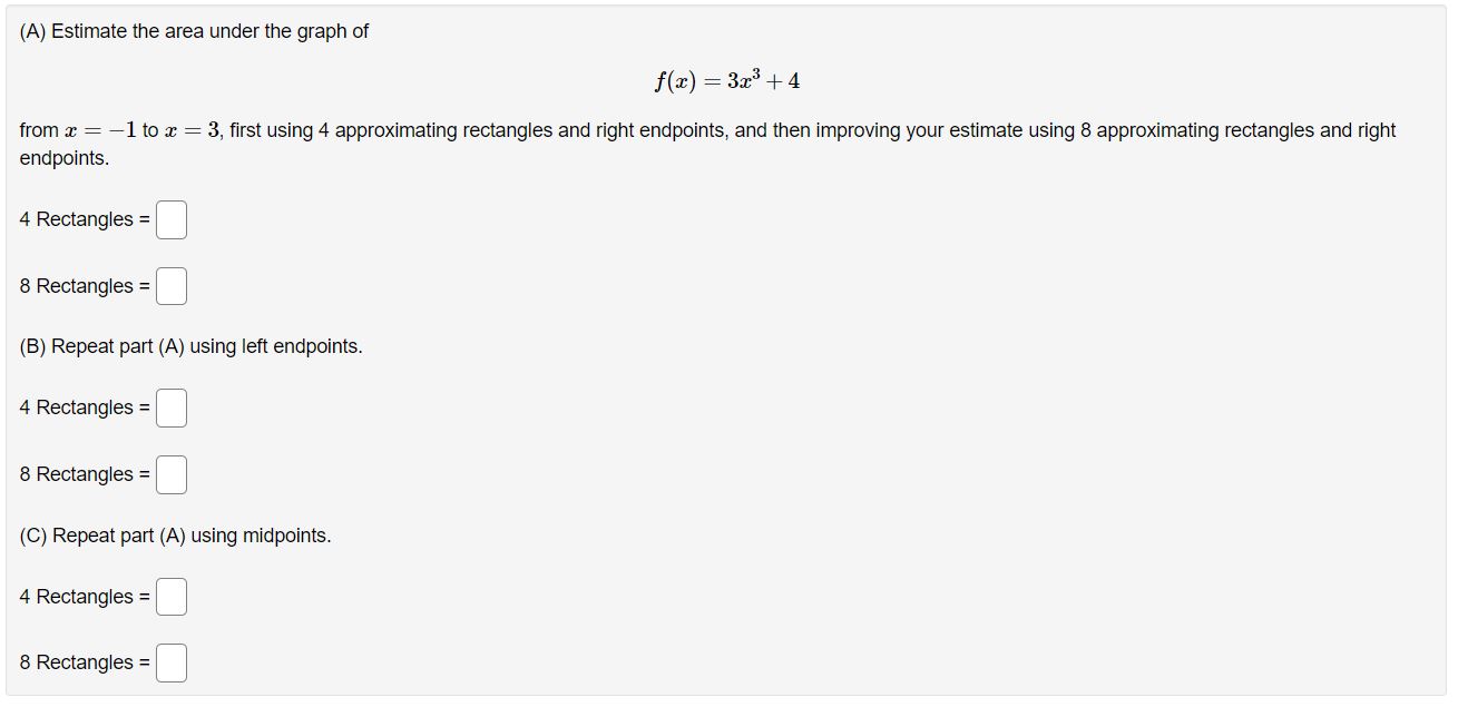 Solved (A) ﻿Estimate the area under the graph | Chegg.com