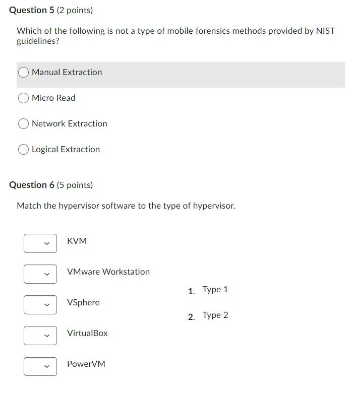 Solved What Type 2 Hypervisor(s) are likely running on the | Chegg.com