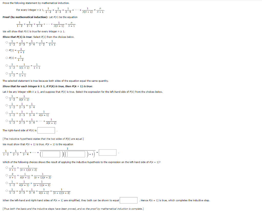 Solved Prove the following statement by mathematical | Chegg.com