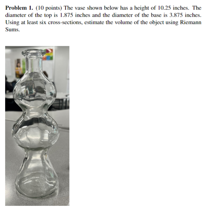 Solved The vase shown below has a height of 10.25 ﻿inches. | Chegg.com